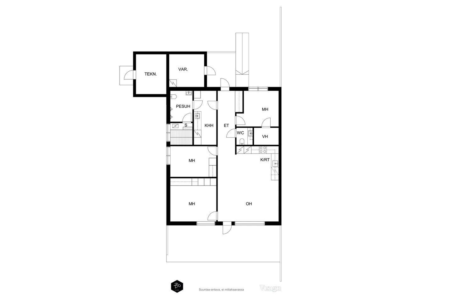 Rivitalo, Paimio, Saari - Mäkelän Rakennus Oy